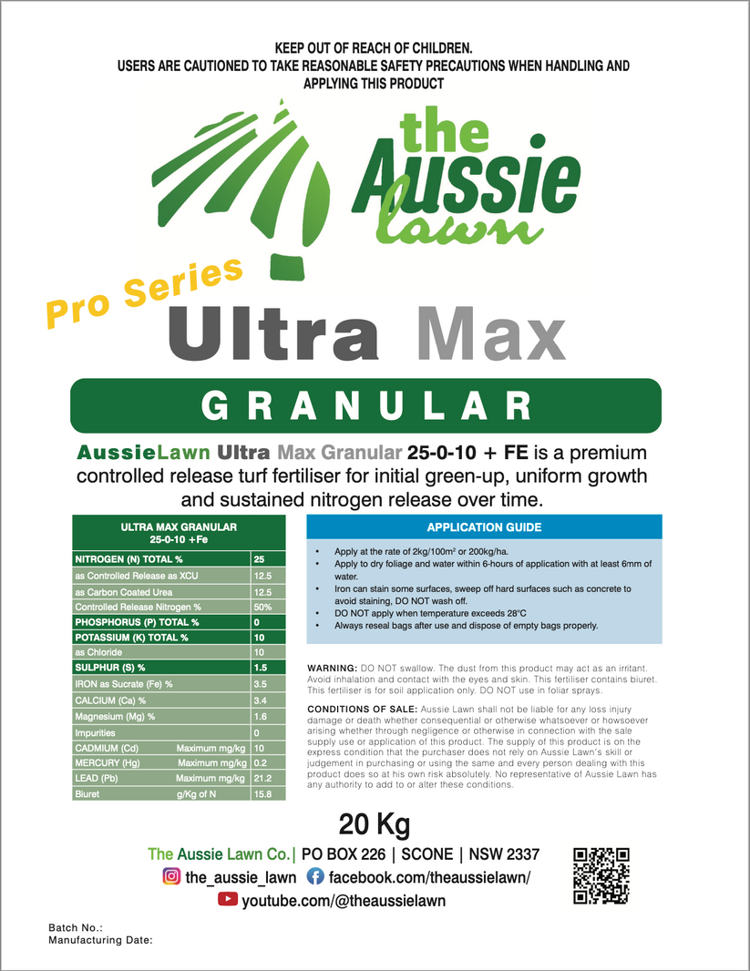 The Aussie Lawn Pro Series Ultra Max Granular Fertiliser